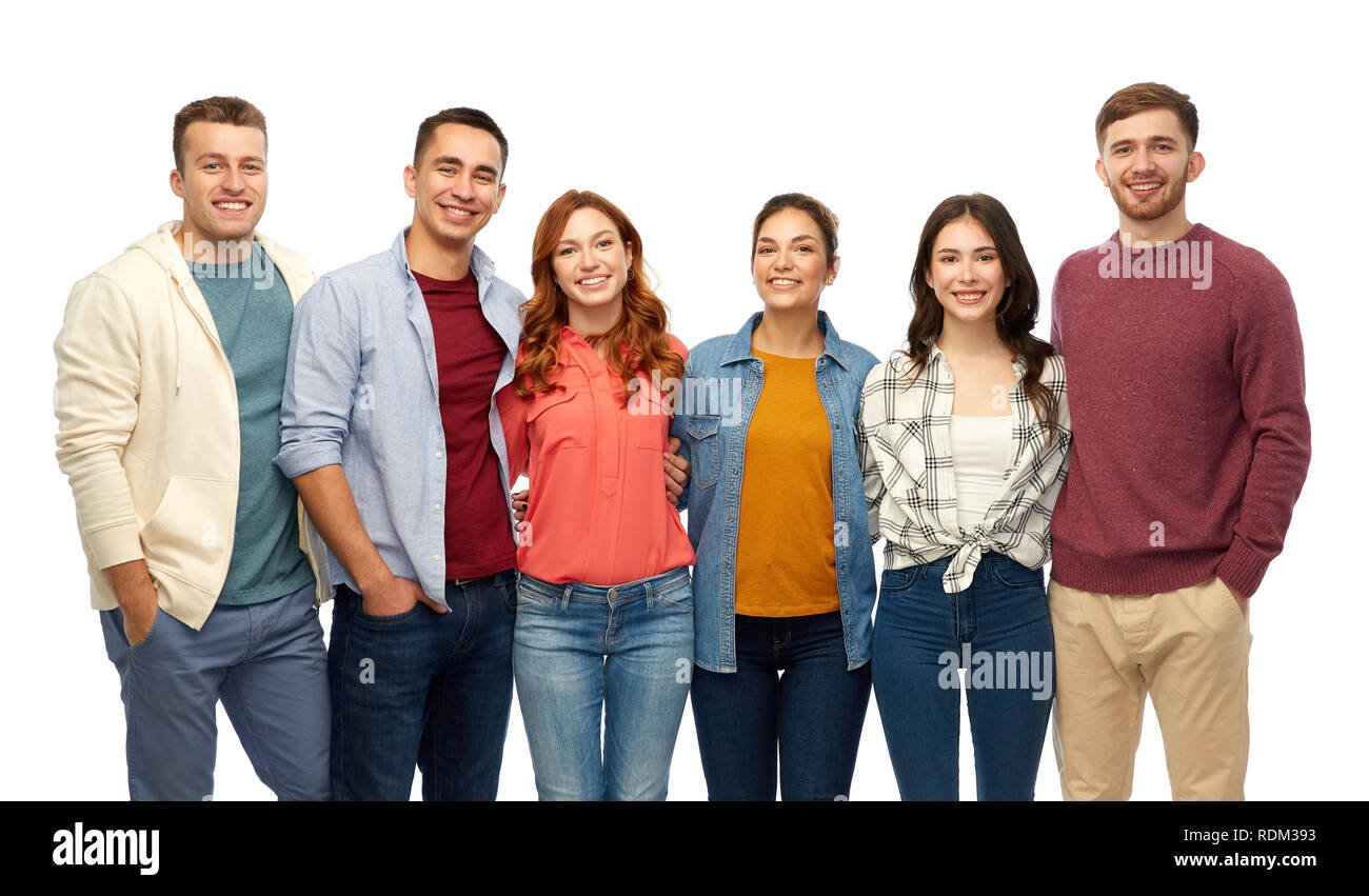 group of smiling friends Stock Photo - Alamy