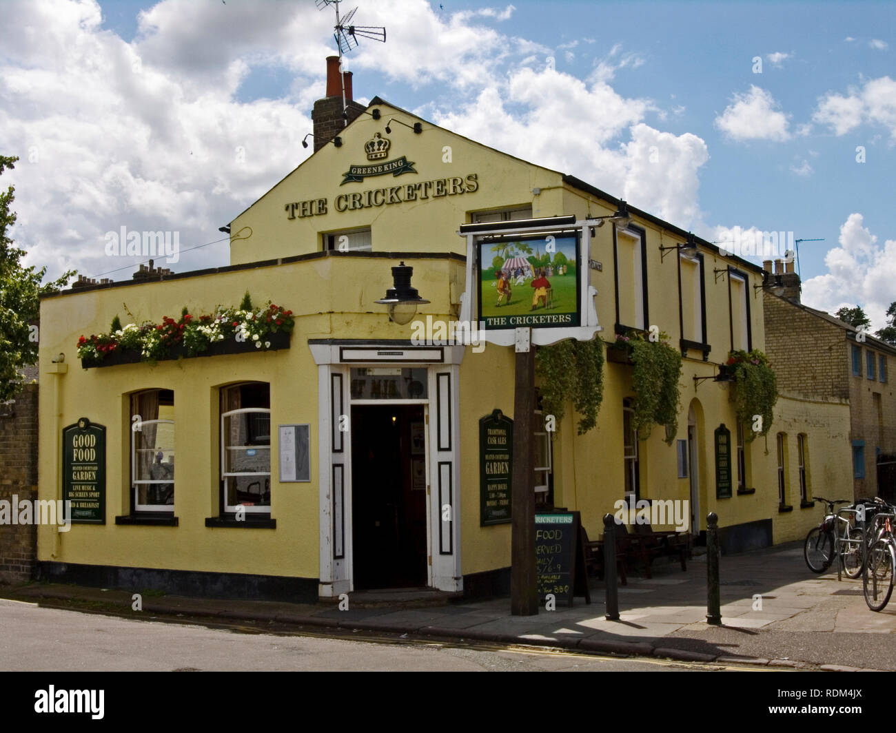 The Cricketers Pub, Cambridge Stock Photo - Alamy