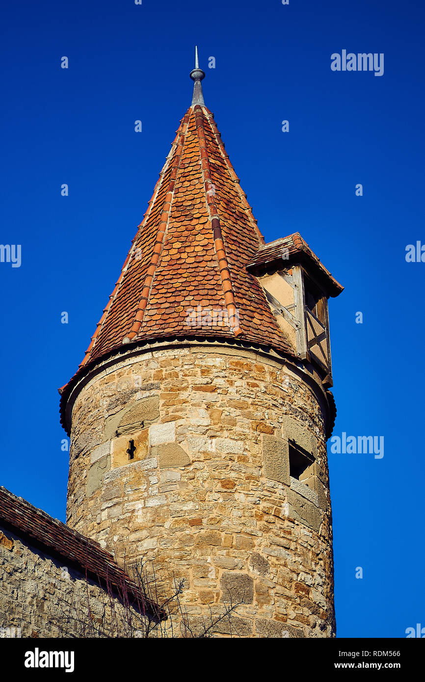 Tower in Rothenburg ob der Tauber Stock Photo - Alamy