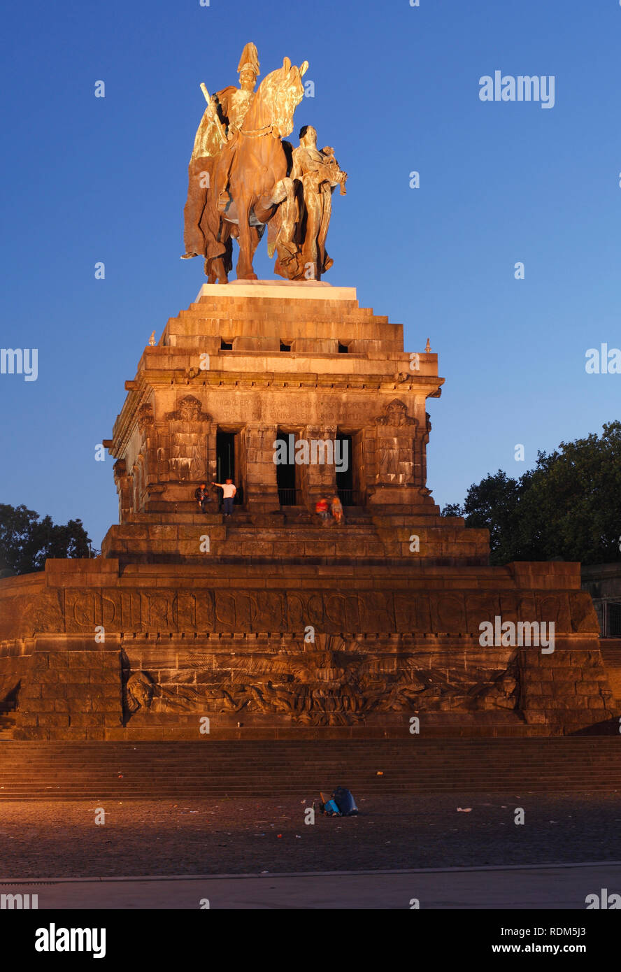 Kaiser wilhelm statue at the deutsches eck hi-res stock photography and ...