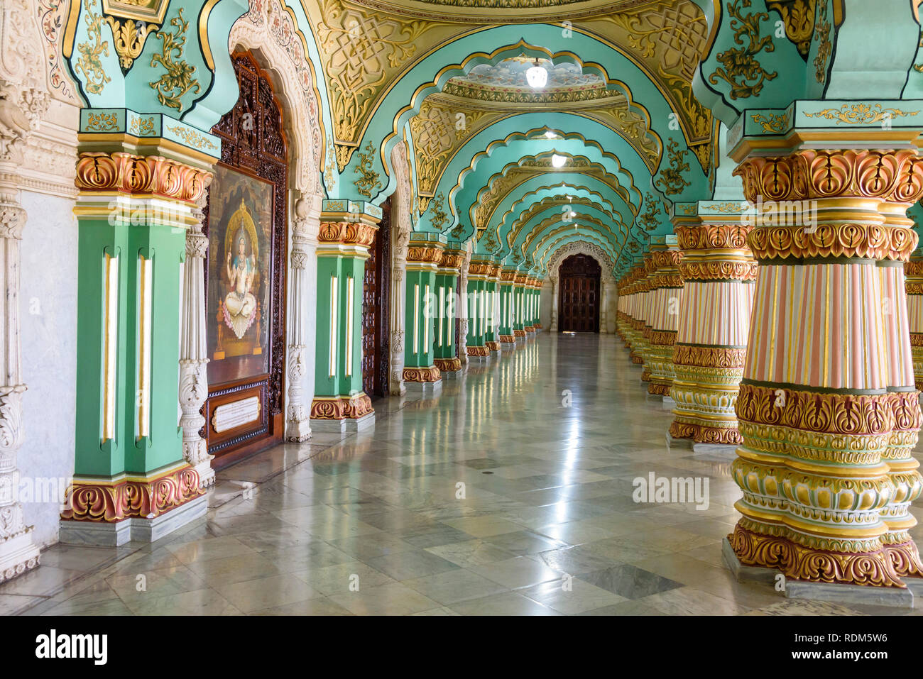 Public Durbar Hall, Mysore Palace, Mysuru, Karnataka, India Stock Photo ...