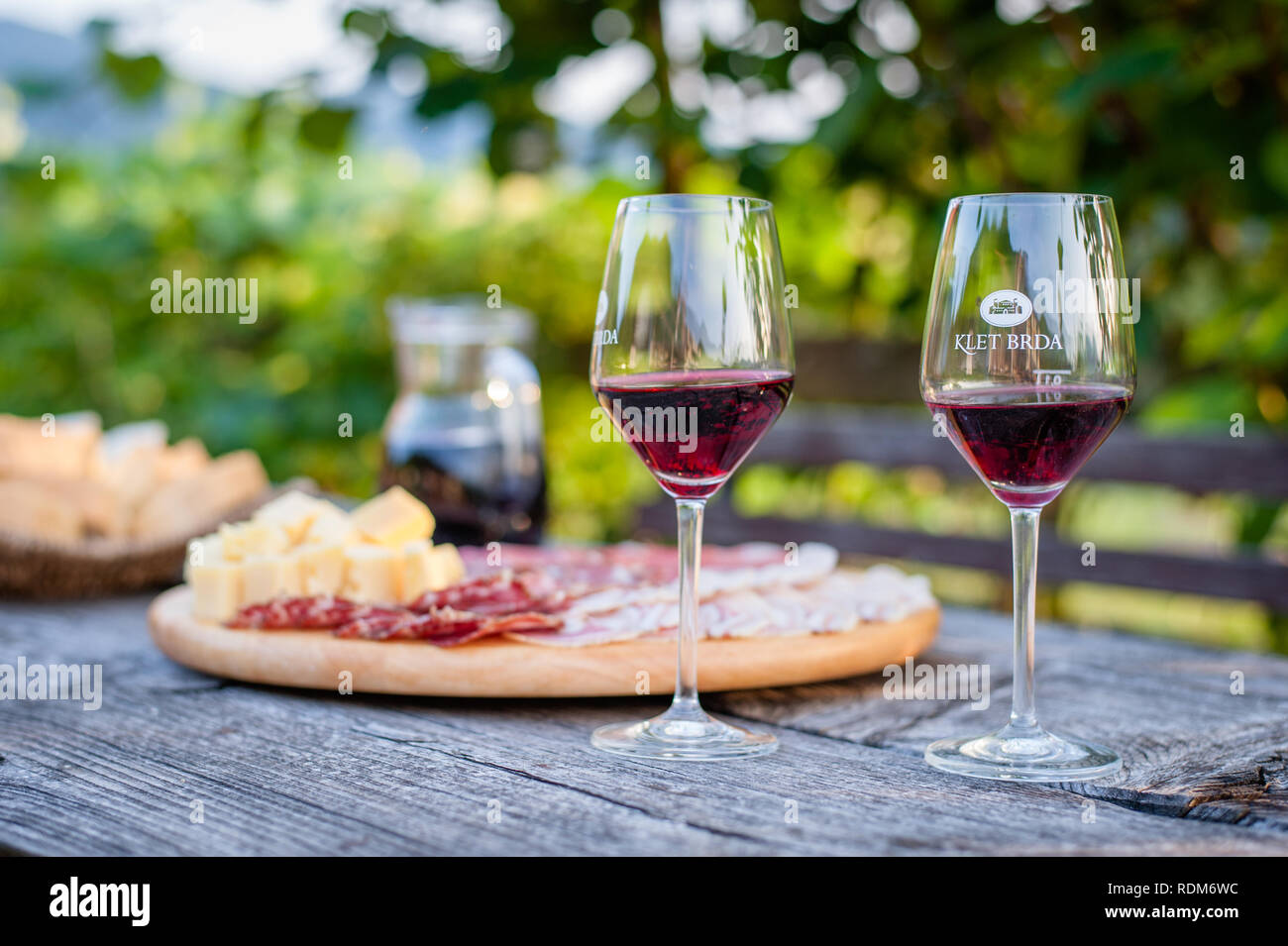 Typical Alps breakfast, various types of cold cuts Stock Photo - Alamy