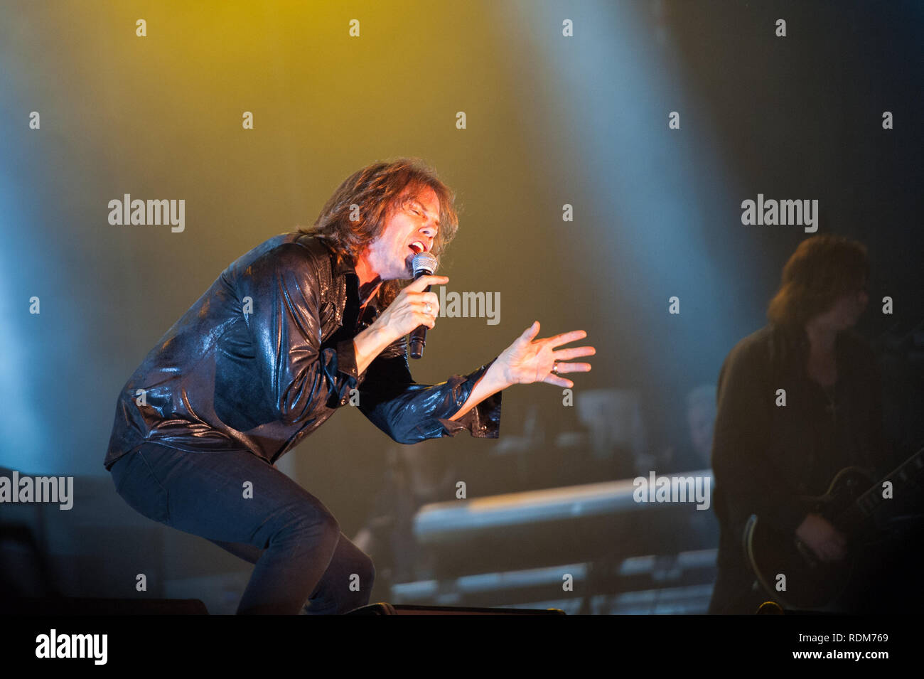 Joey Tempest singer of Europe band at Beer and Flowers Festival in the ...