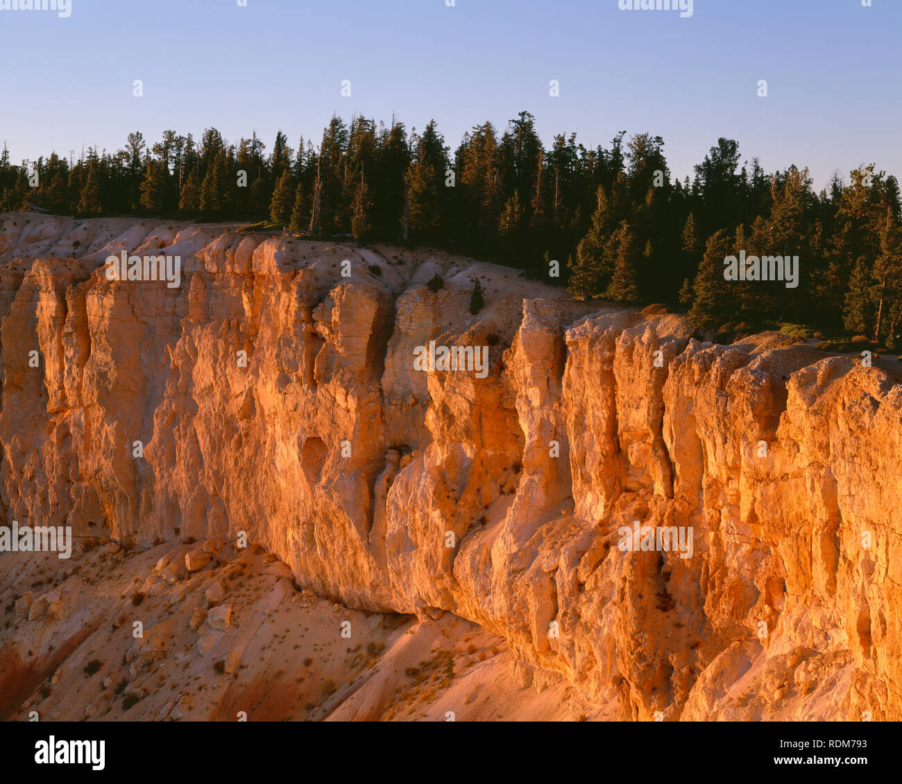 USA, Utah, Bryce Canyon National Park, Sunset on the Pink Cliffs ...
