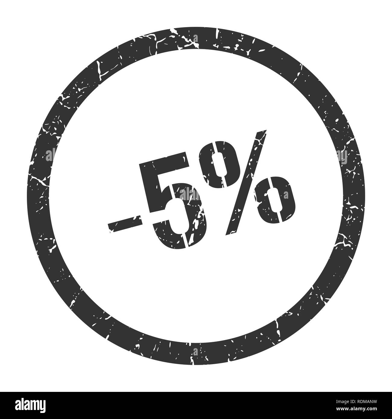 -5% black round stamp Stock Vector Image & Art - Alamy