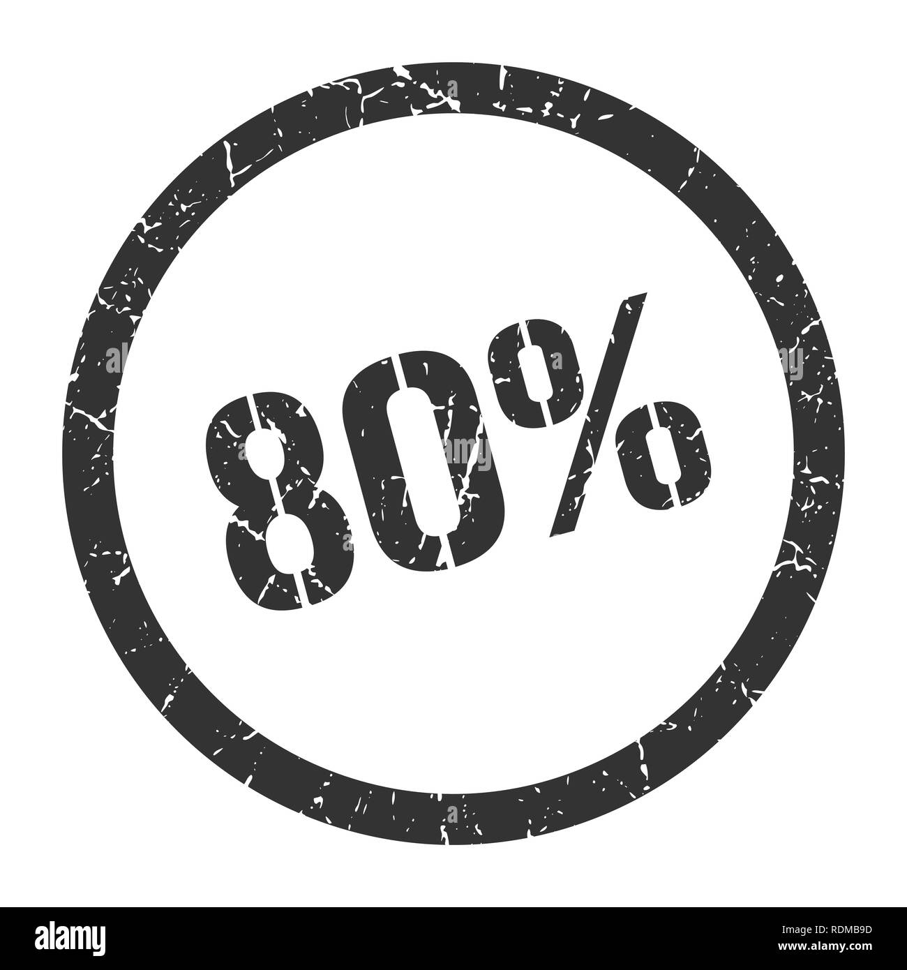 80% black round stamp Stock Vector Image & Art - Alamy