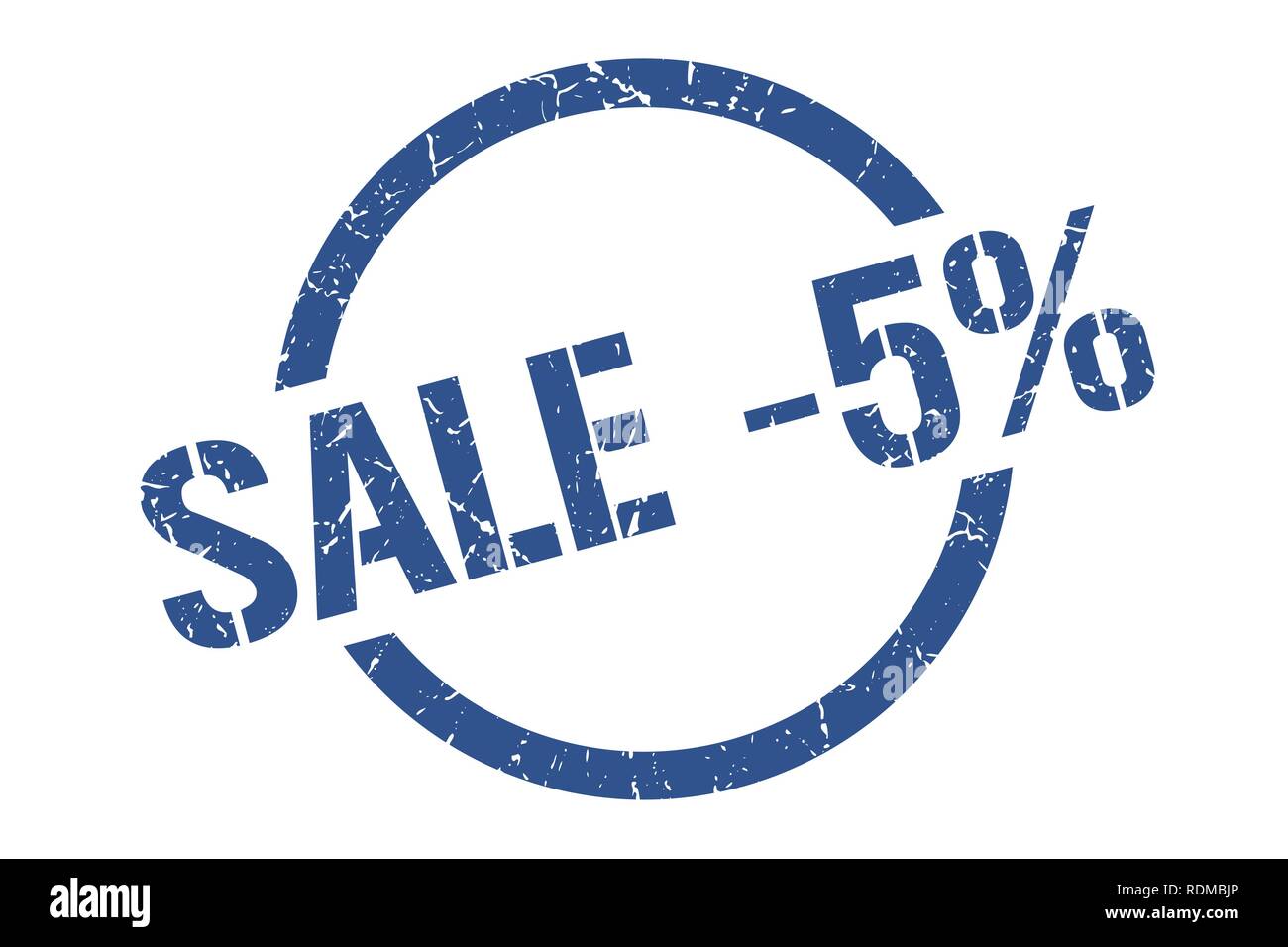 sale -5% blue round stamp Stock Vector Image & Art - Alamy