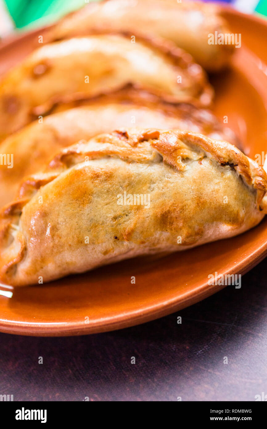 Homemade large empanadas with different staffings Stock Photo - Alamy