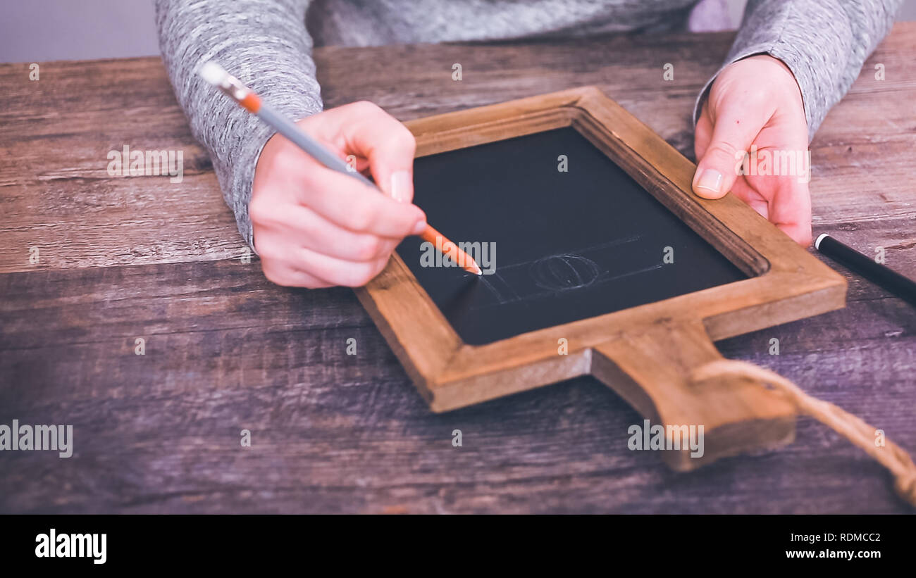 Step by step. Writing chalk board sign-Hot Chocolate Bar- for hot ...