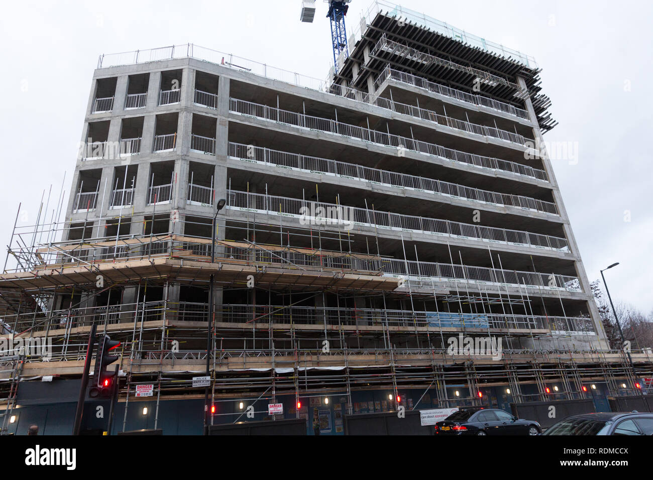 Construction site on East Smithfield and The Highway Stock Photo - Alamy