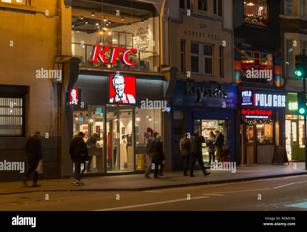 KFC chicken take away fast food restaurant, Bishopsgate, Liverpool ...