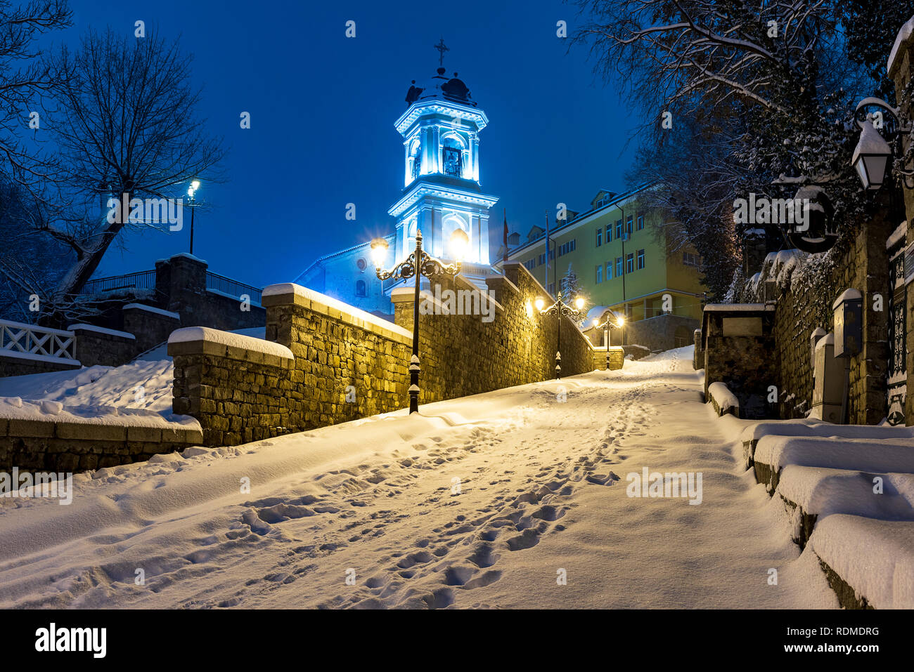 Plovdiv city, Bulgaria - February 26, 2018: Winter in Plovdiv city ...