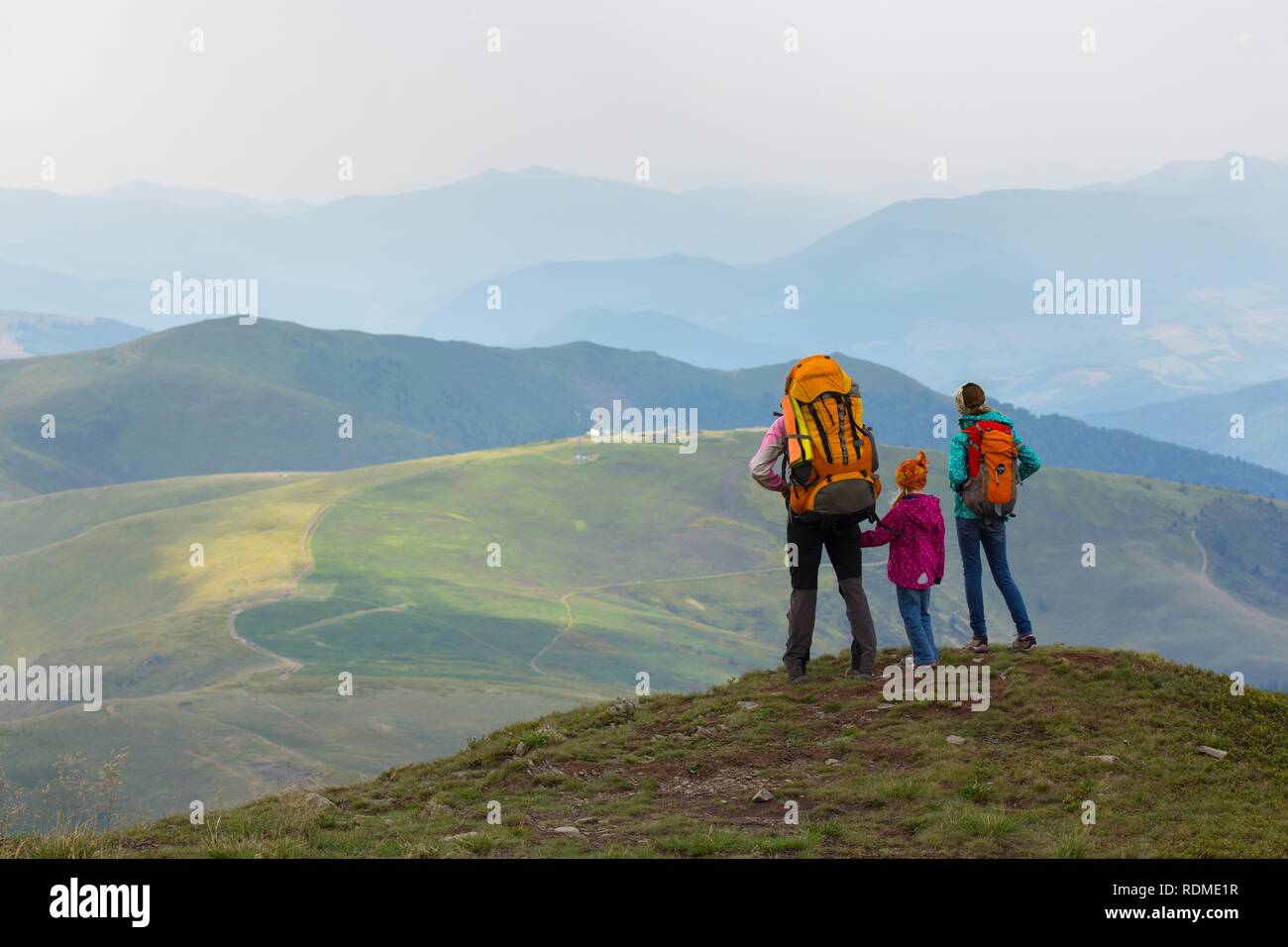 tourist girls and mountain views Stock Photo - Alamy