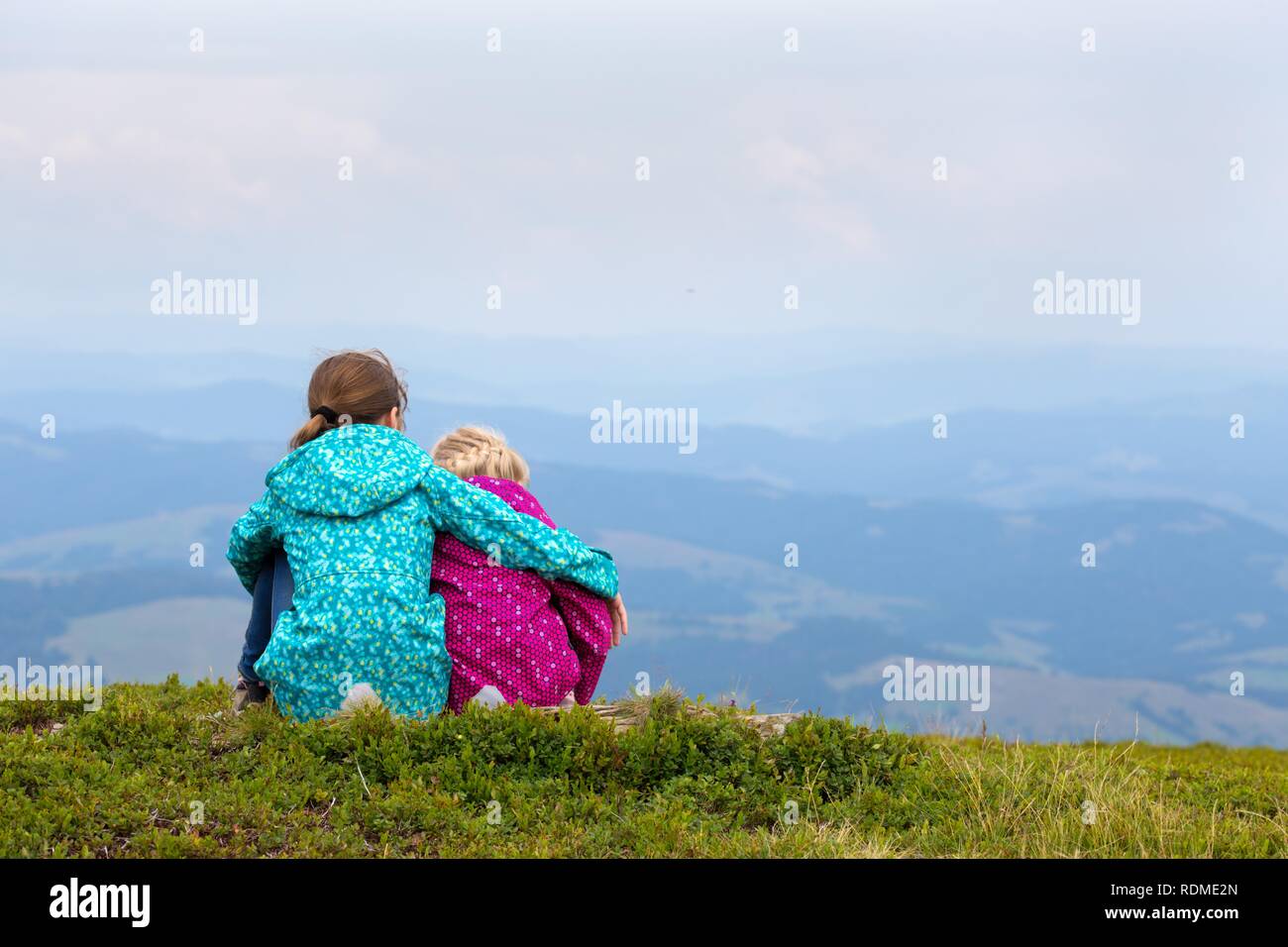 tourist girls and mountain views Stock Photo - Alamy