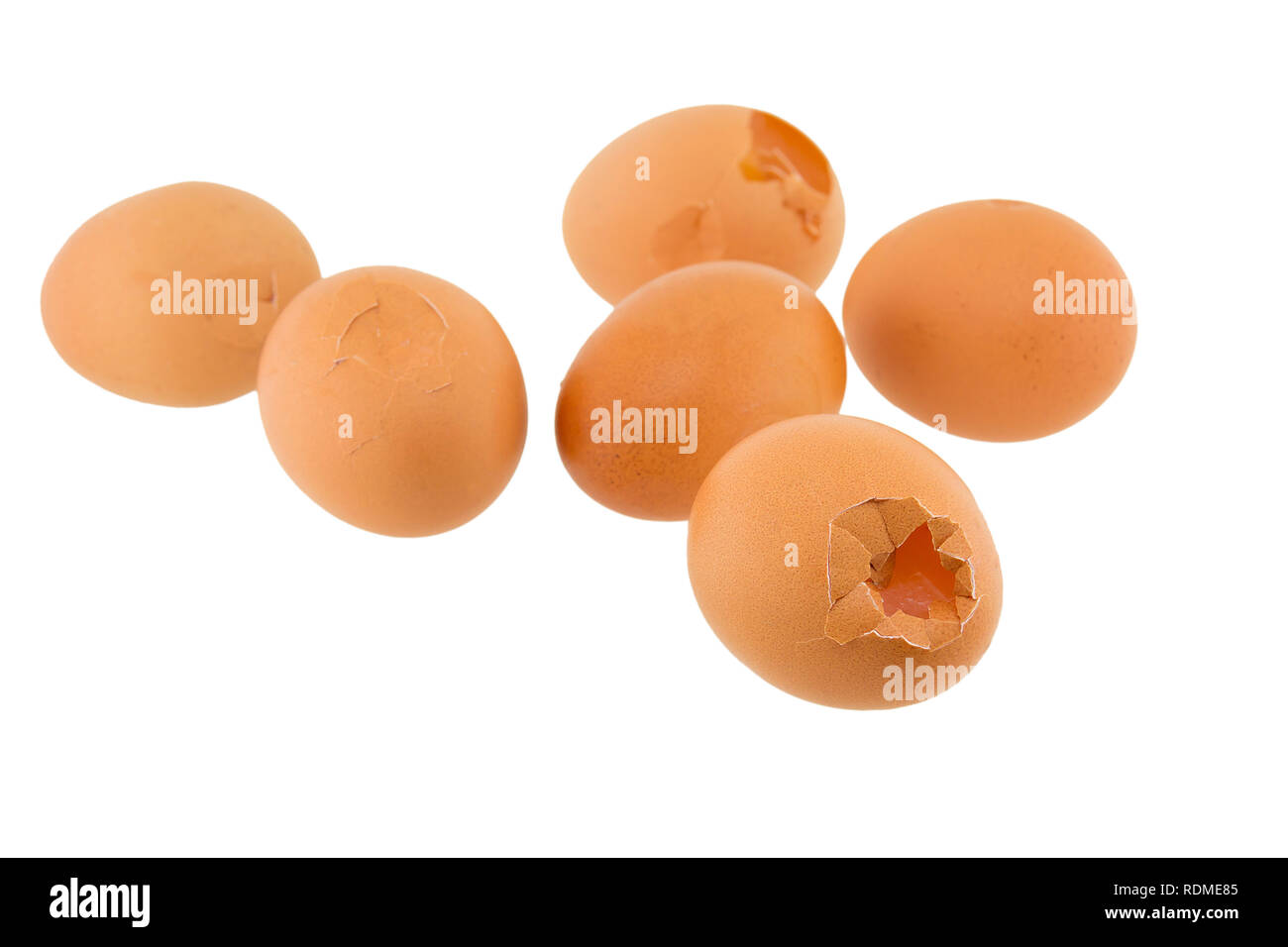 Broken empty egg shell isolated on white background Stock Photo - Alamy