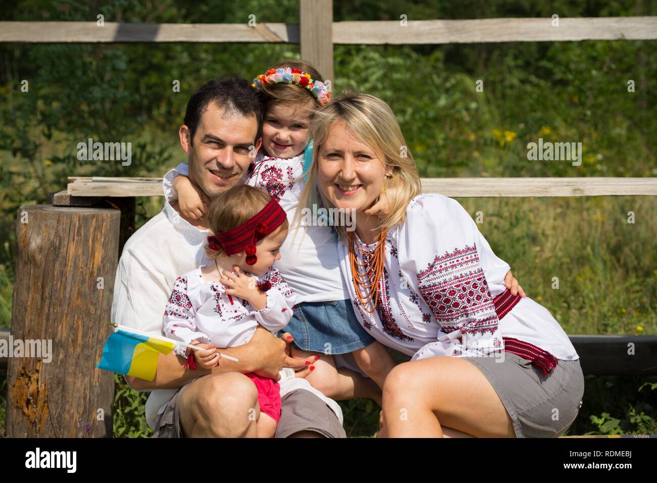 Ukrainian family at the outdoor Stock Photo - Alamy