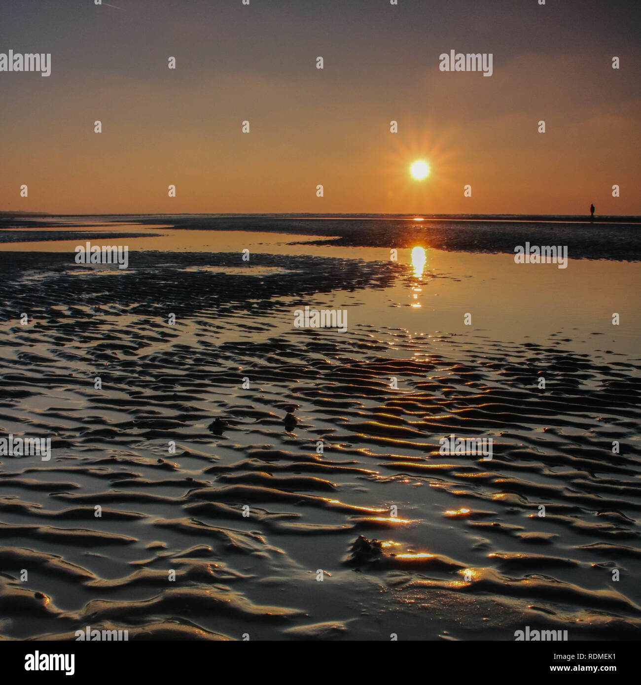 Sunrise at Camber Sands. Kent England Stock Photo - Alamy
