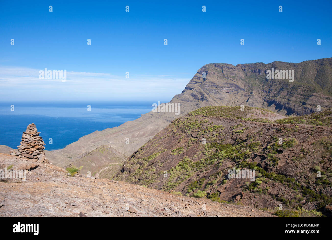 Gran Canaria, January, views from hiking path La Ruta Del Cartero ...