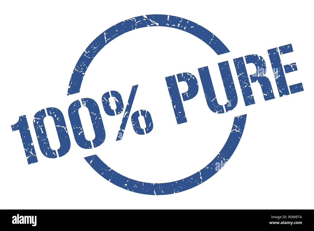 100% pure blue round stamp Stock Vector Image & Art - Alamy