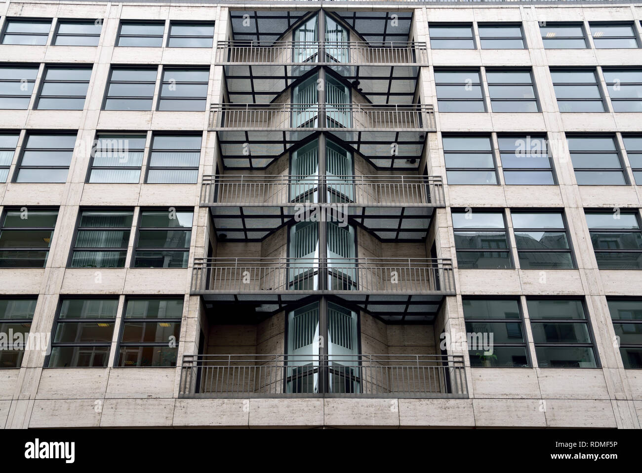 Berlin Germany - November 12, 2018. Facade of a residential building in ...