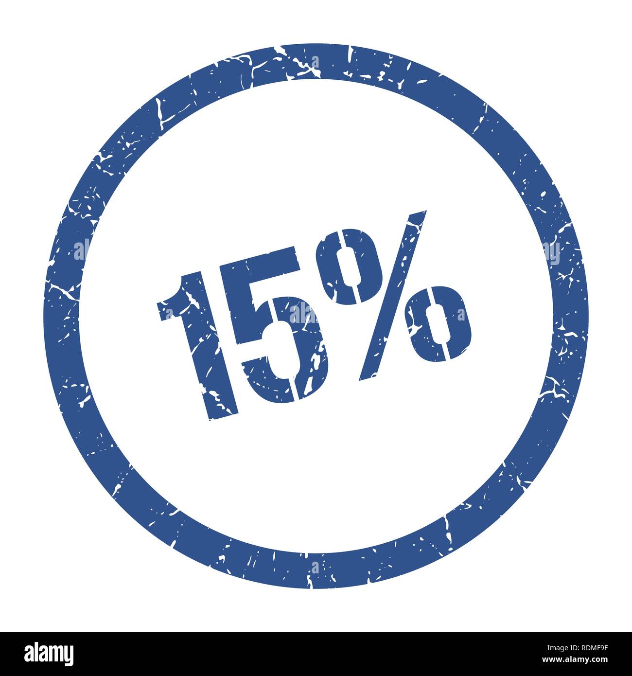 15% blue round stamp Stock Vector Image & Art - Alamy