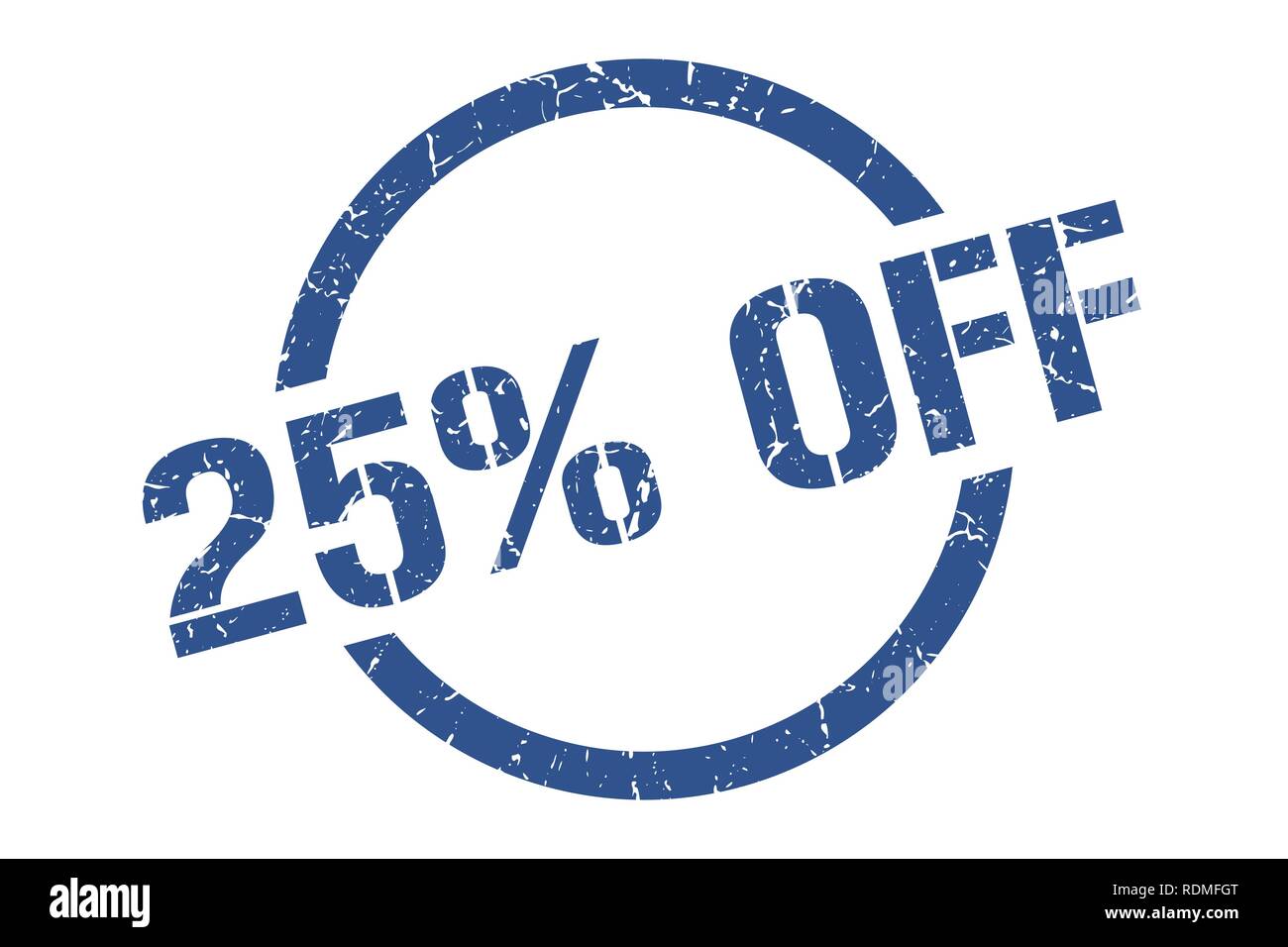 25% off blue round stamp Stock Vector Image & Art - Alamy