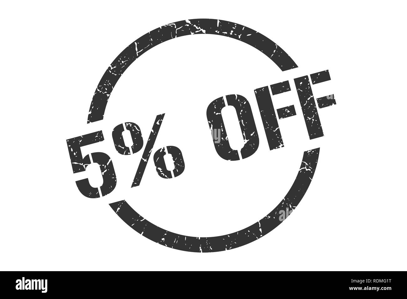 5% off black round stamp Stock Vector Image & Art - Alamy