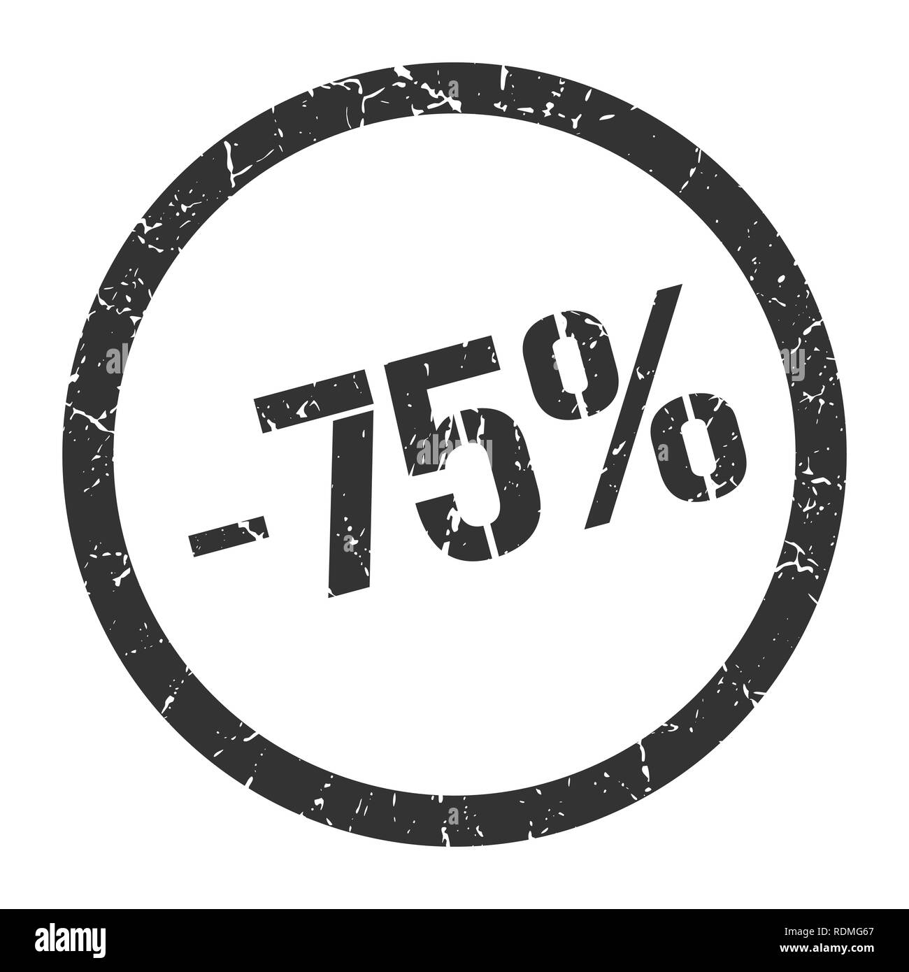 -75% black round stamp Stock Vector Image & Art - Alamy