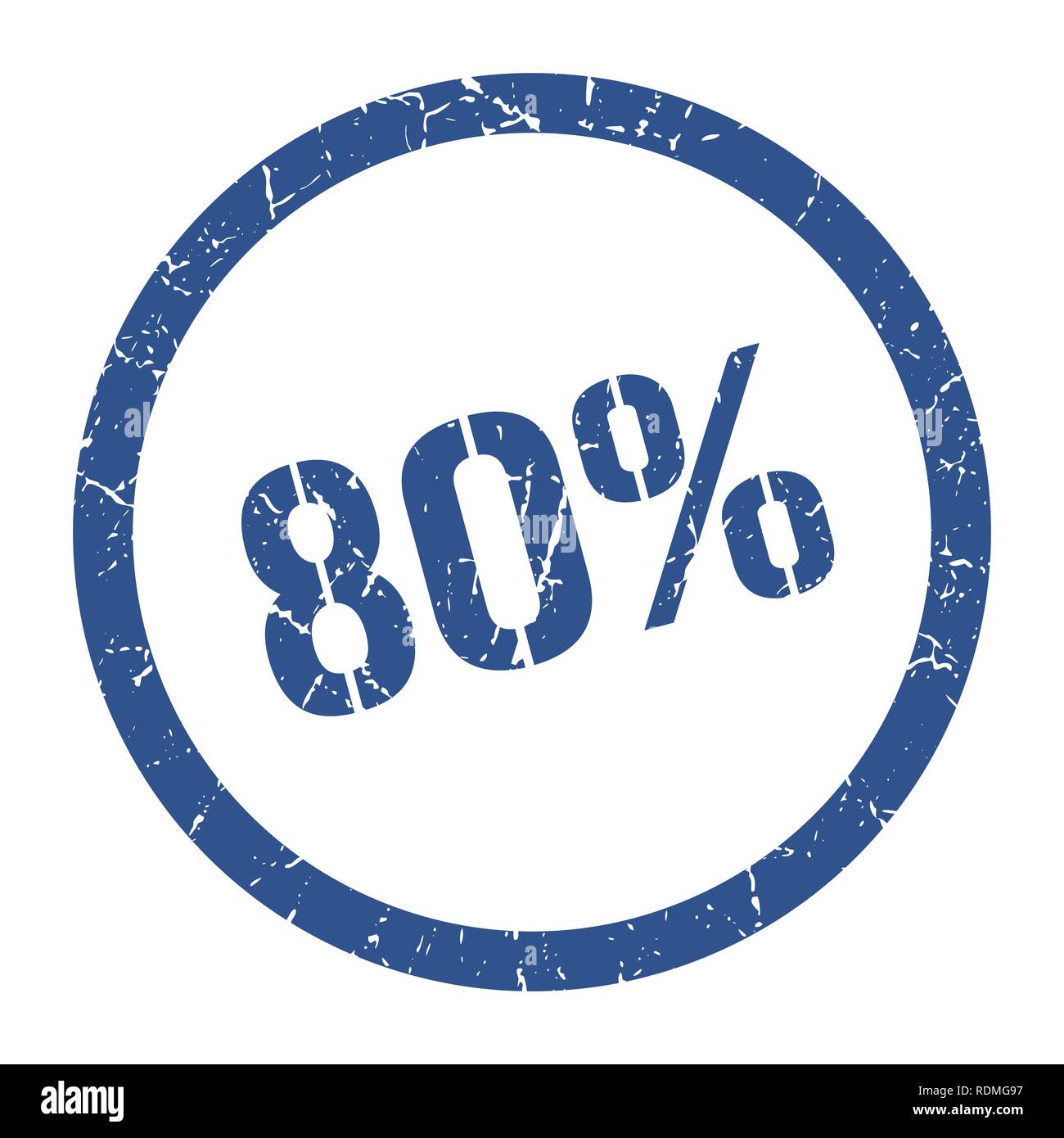 80% blue round stamp Stock Vector Image & Art - Alamy