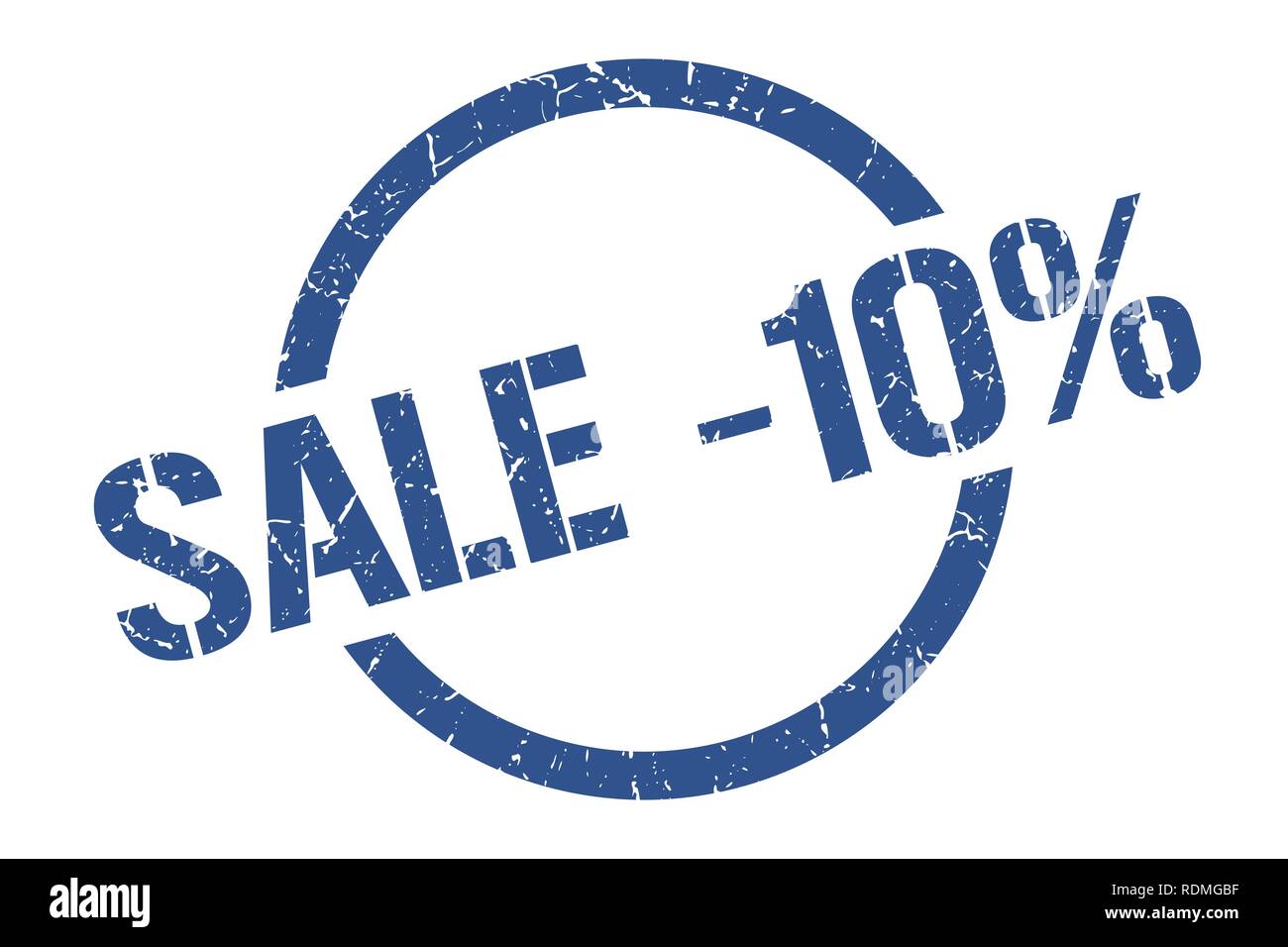 sale -10% blue round stamp Stock Vector Image & Art - Alamy
