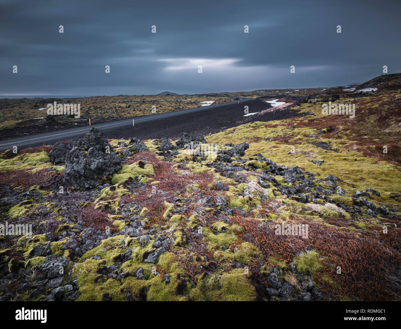 Overcast sky above land Stock Photo - Alamy