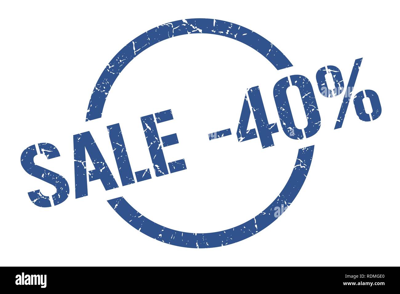 sale -40% blue round stamp Stock Vector Image & Art - Alamy