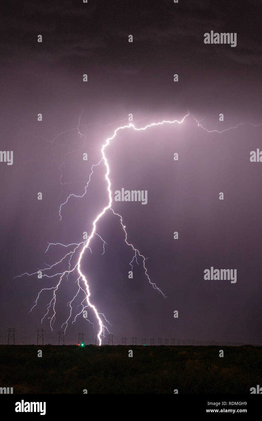 Lightning strikes power lines hi-res stock photography and images - Alamy