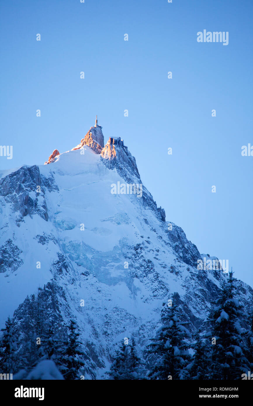 Tower on mountain peak Stock Photo - Alamy