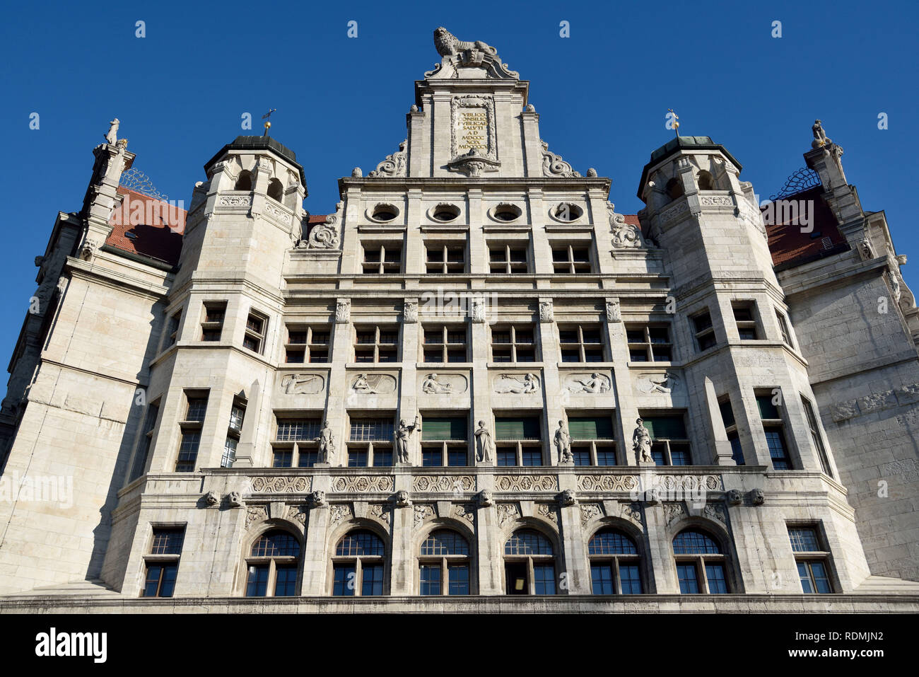 Leipzig, Germany - November 15, 2018. Facade of New Town Hall (Neues ...