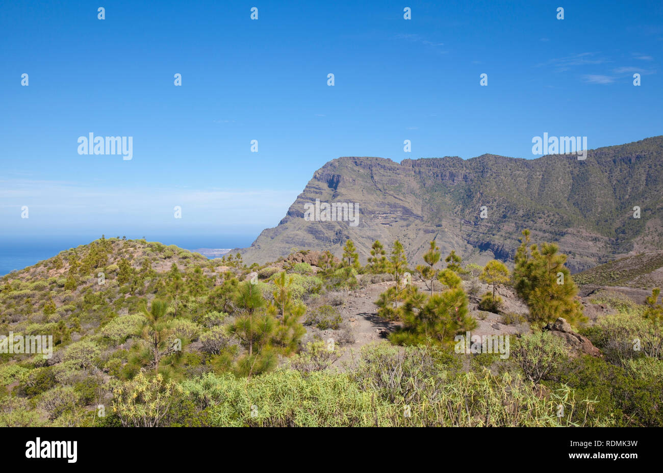 Gran Canaria, January, views from hiking path La Ruta Del Cartero ...