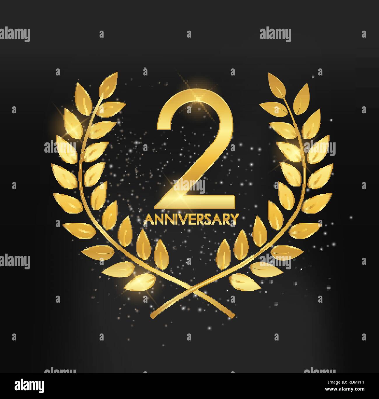 Template Logo 2 Years Anniversary Vector Illustration EPS10 Stock ...