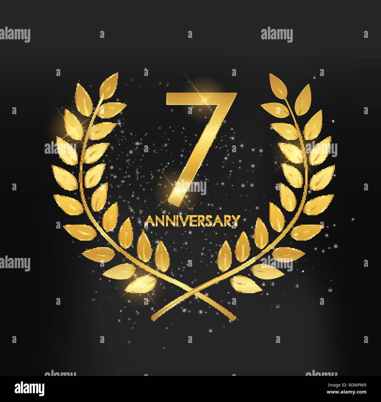 Template Logo 7 Years Anniversary Vector Illustration EPS10 Stock ...