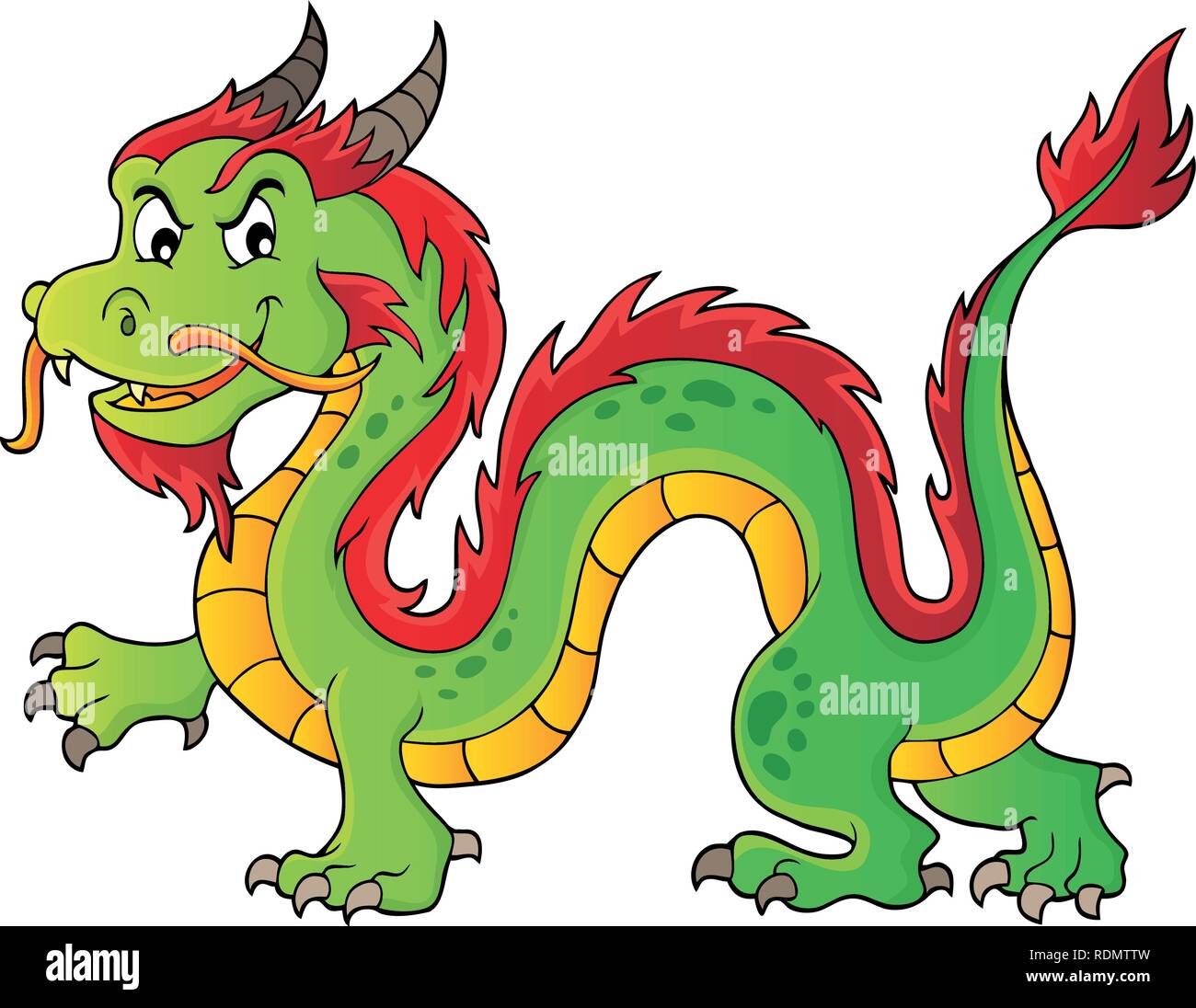 Chinese dragon theme image 1 - eps10 vector illustration Stock Vector ...