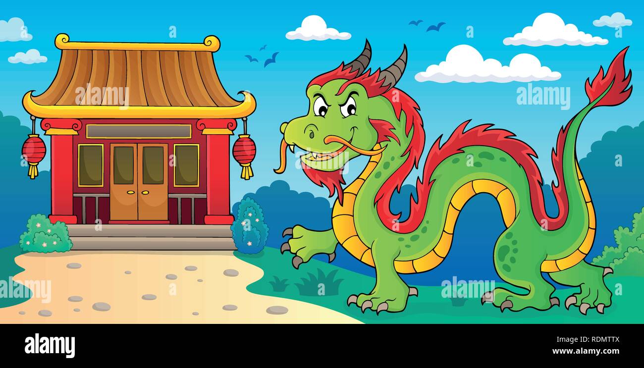 Chinese dragon theme image 2 - eps10 vector illustration Stock Vector ...