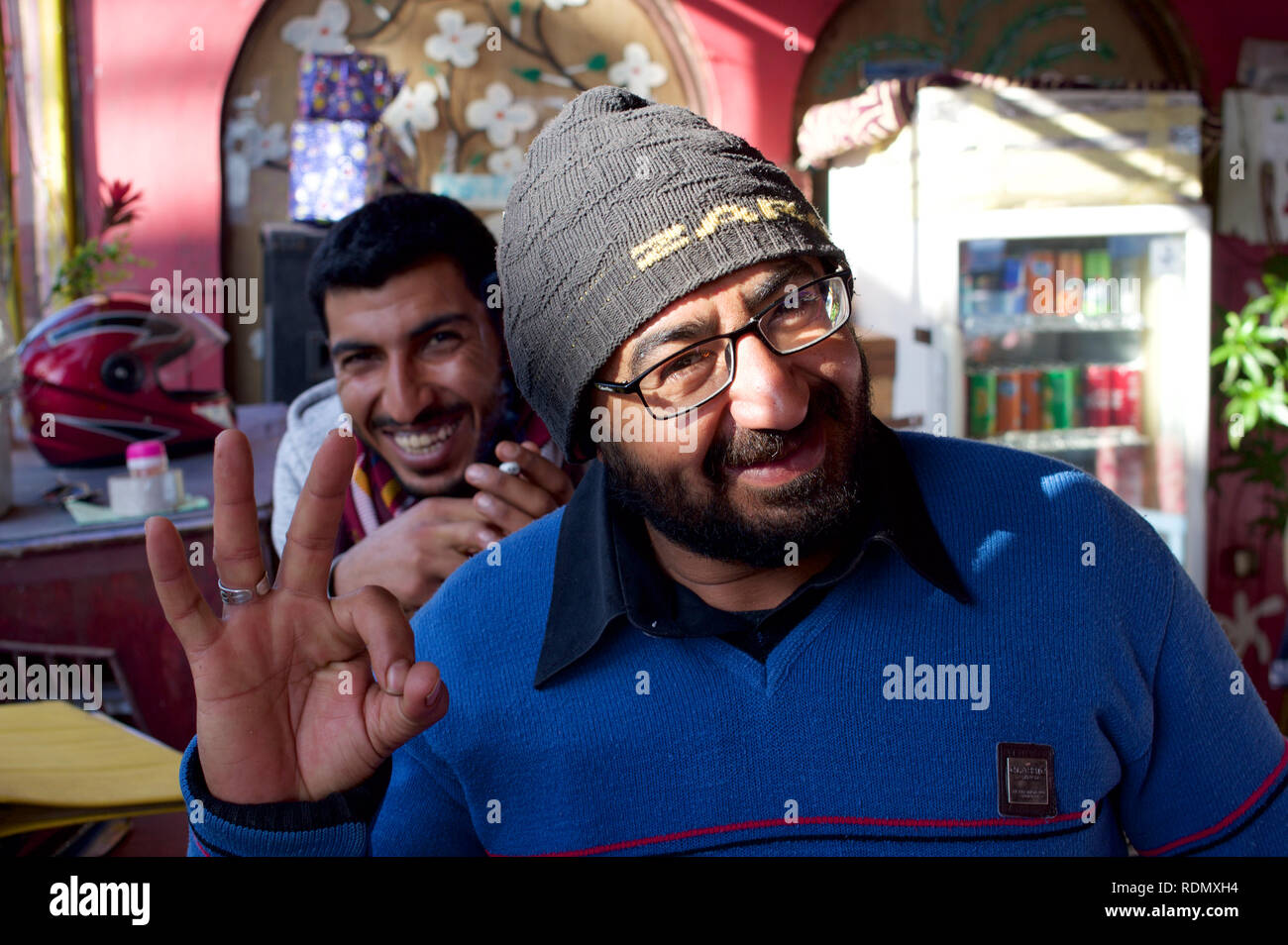 Friendly locals at a Dahab restaurant Stock Photo - Alamy