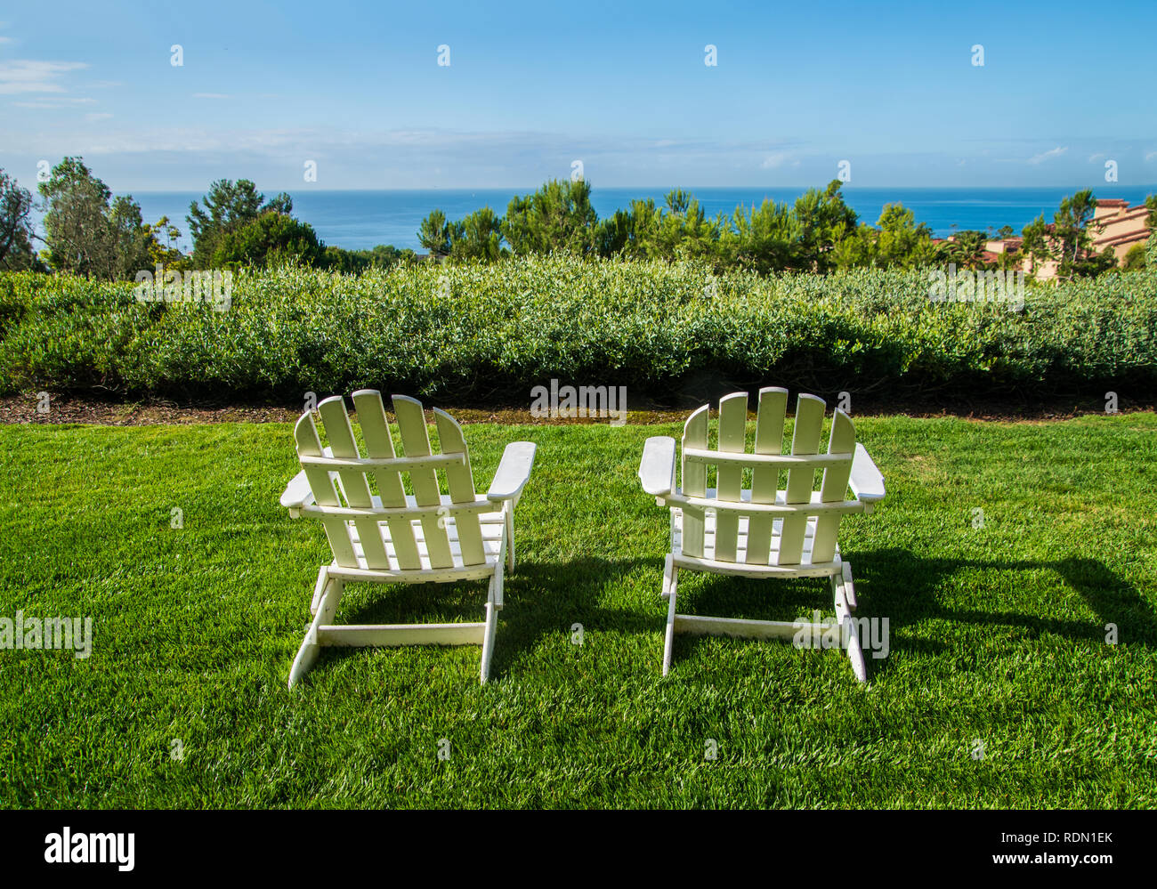 Two Wooden Chairs Facing High Resolution Stock Photography and Images ...
