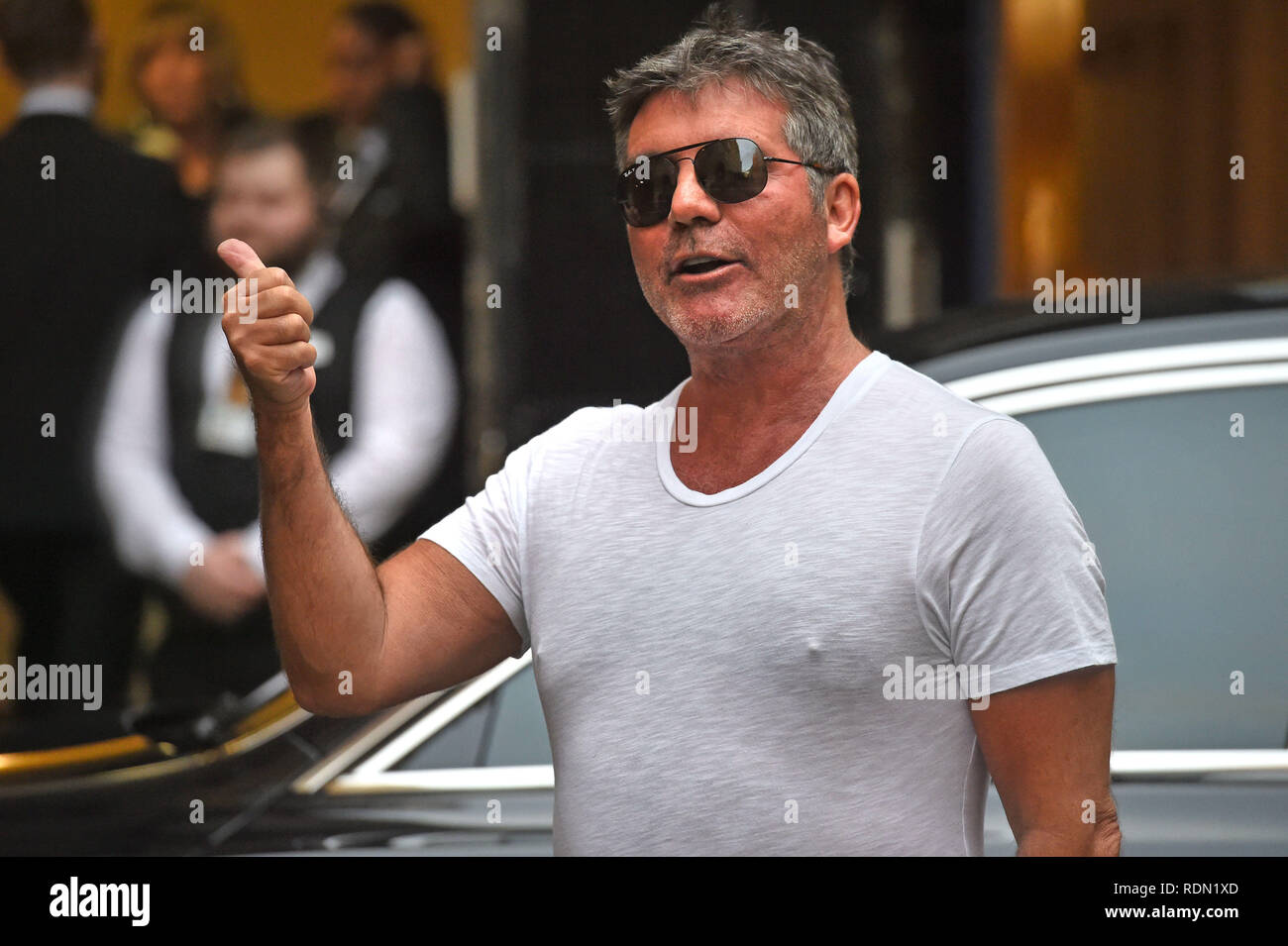Simon Cowell arrives at Britain's Got Talent auditions at the London ...