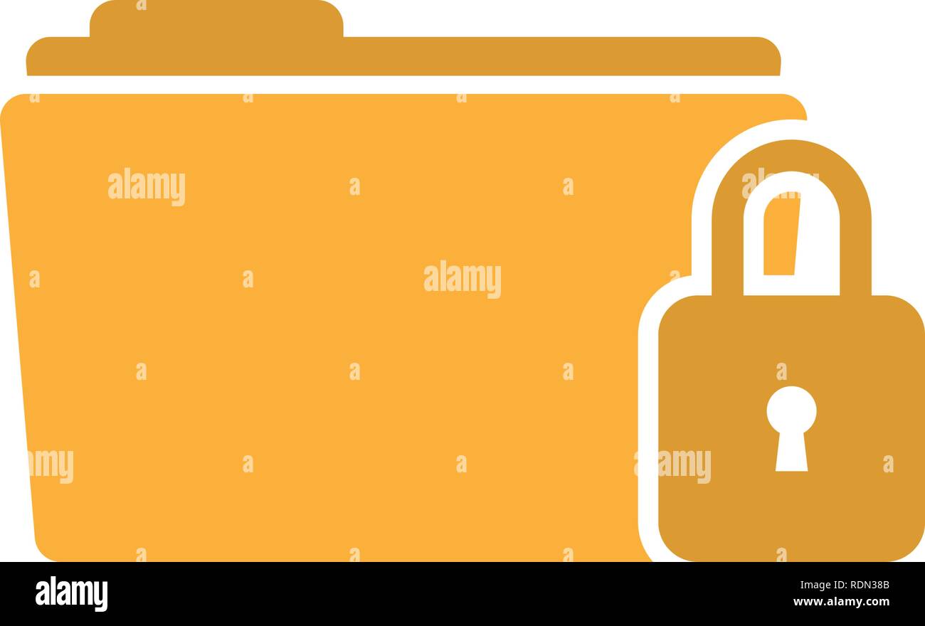 Business vector folder lock icon hi-res stock photography and images ...