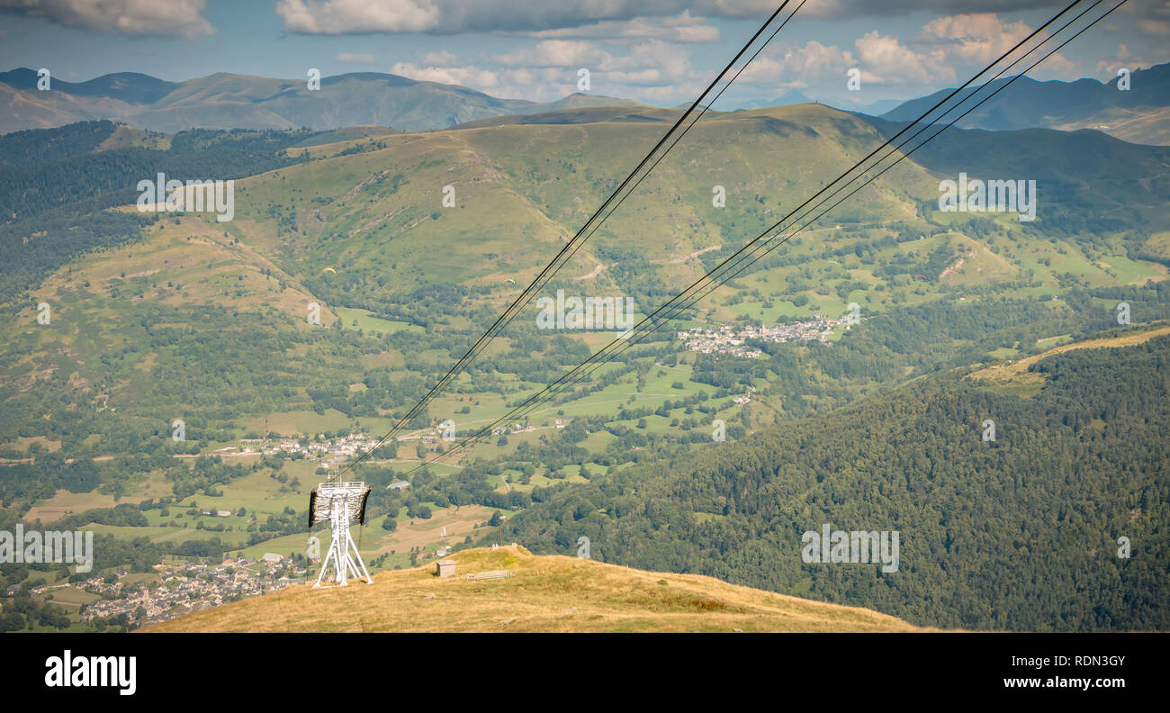 Pyrenees view from the Pla D Adet ski resort next to Saint Lary, France ...