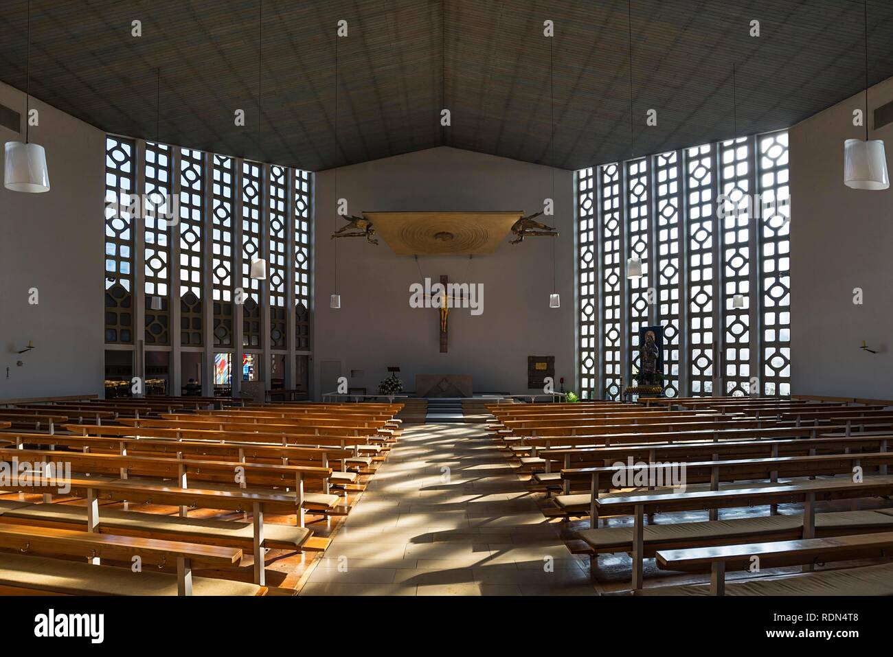 Interior of the catholic parish Maria Immaculata, Munich, Bavaria ...