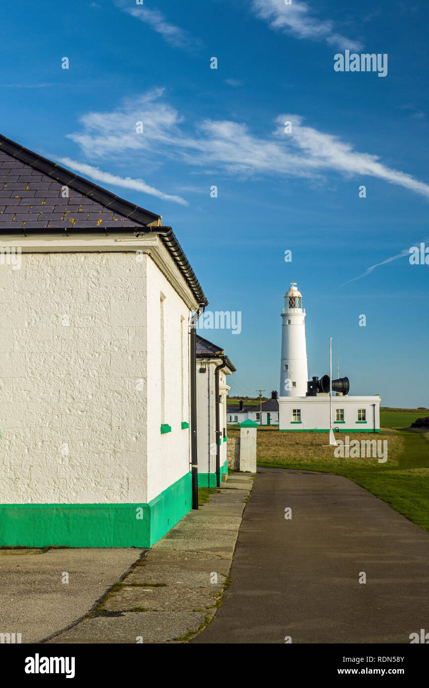 The lighthouse at Nash Point on the Glamorgan Heritage Coast in south ...