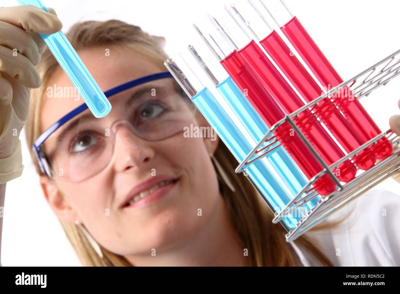 Chemistry laboratory, lab technician at work Stock Photo - Alamy