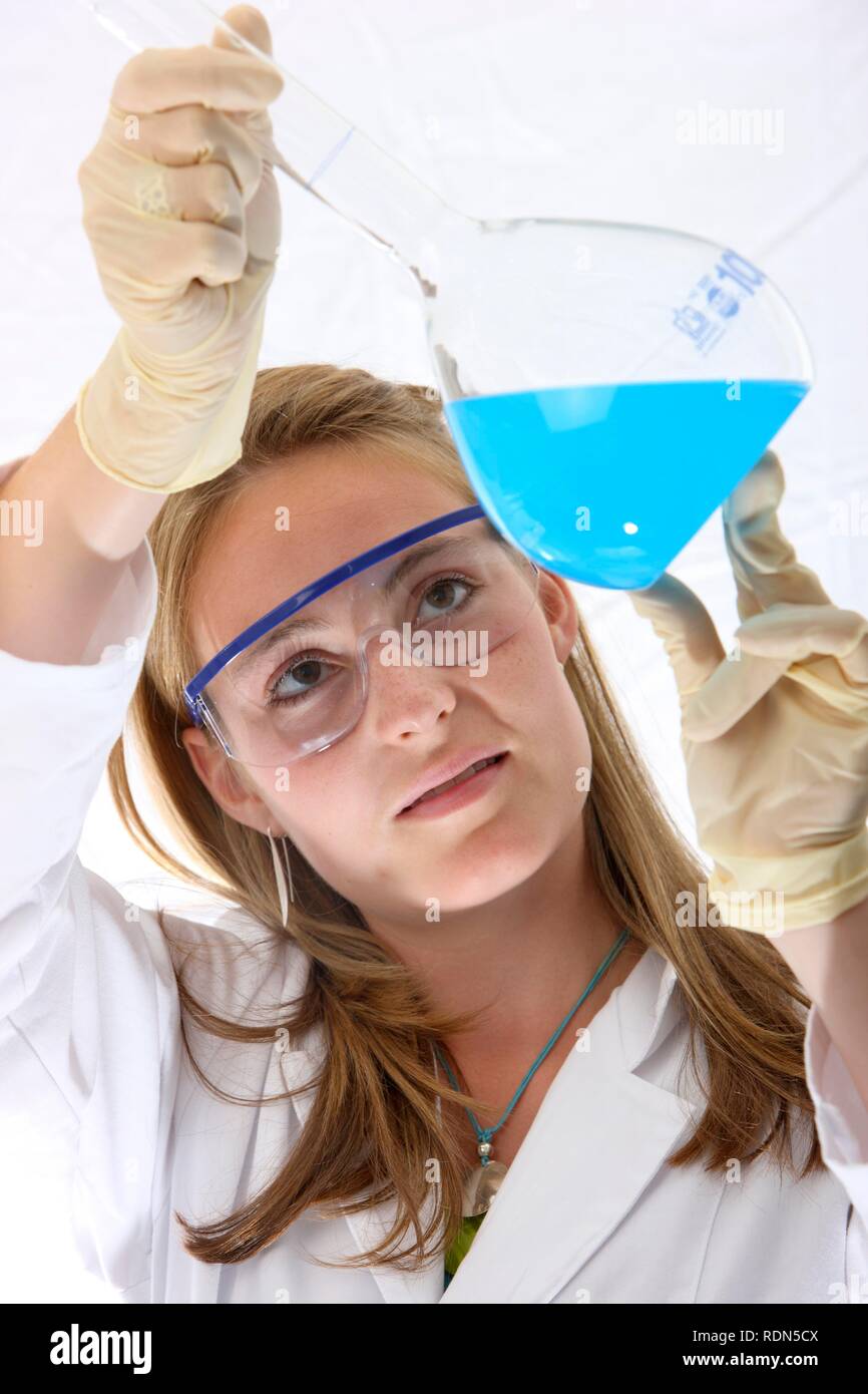 Chemistry laboratory, lab technician at work Stock Photo - Alamy