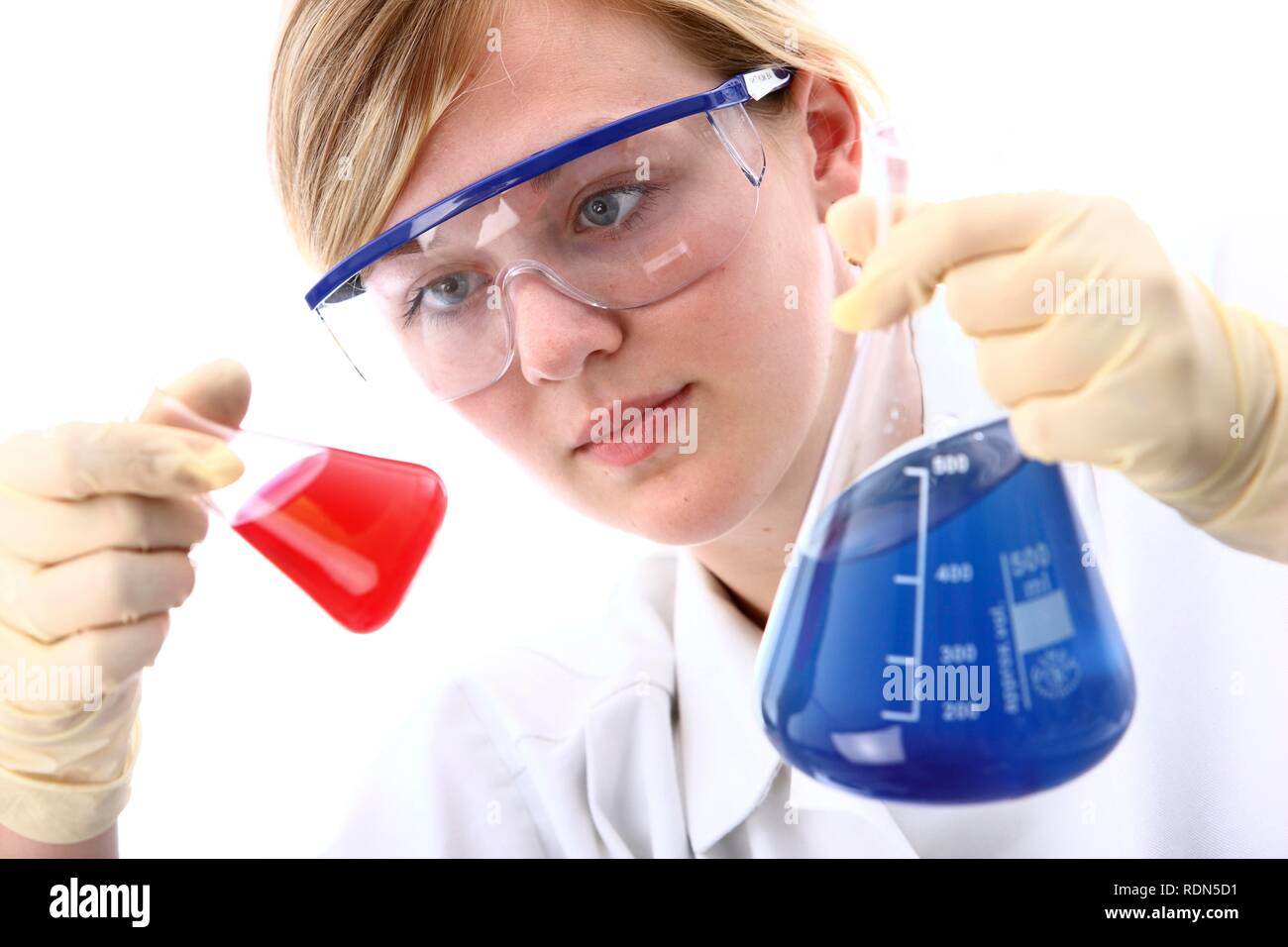 Chemistry laboratory, lab technician at work Stock Photo - Alamy